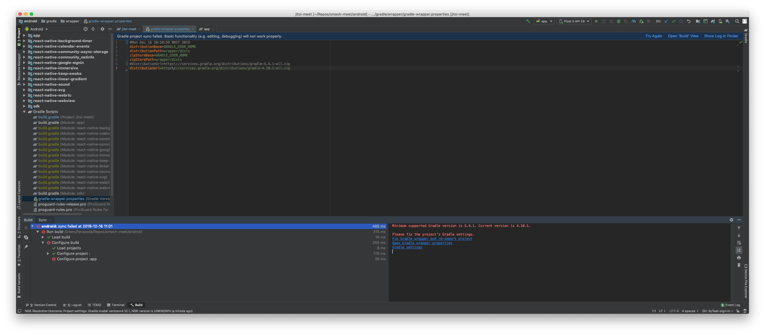 (ANDROİD) Cannot get property 'mavenRepo' on extra properties extension as it does not exist ...