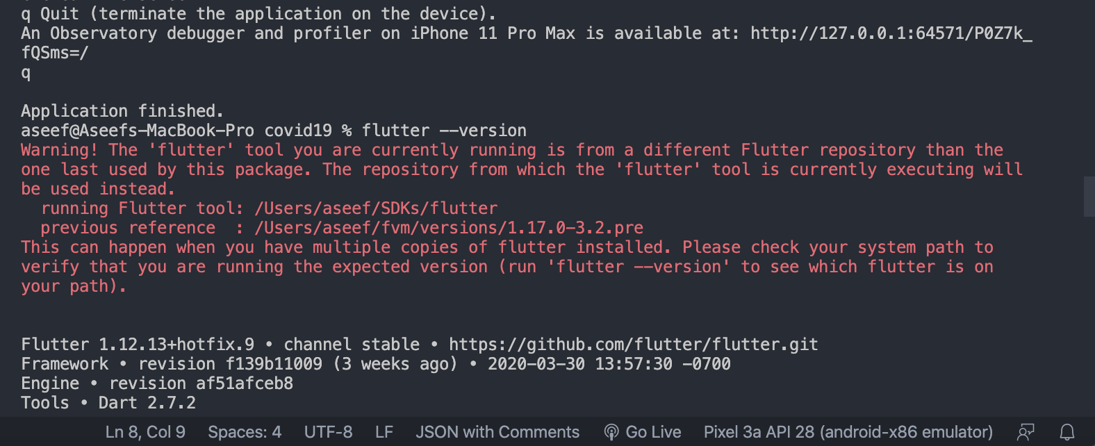 Bug Fvm Flutter Run Not Working · Issue 56 · Leoafariasfvm · Github 