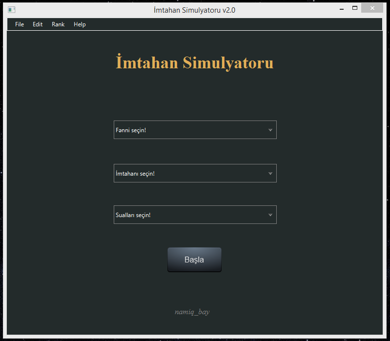 Github Namiq Bayquizproject Exam Simulation Javafx Gui