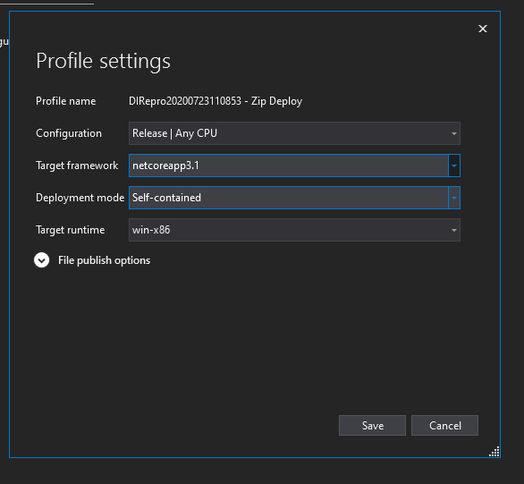 Hide Self Contained From Publish Profile While Deploying From Vs · Issue 454 · Azureazure