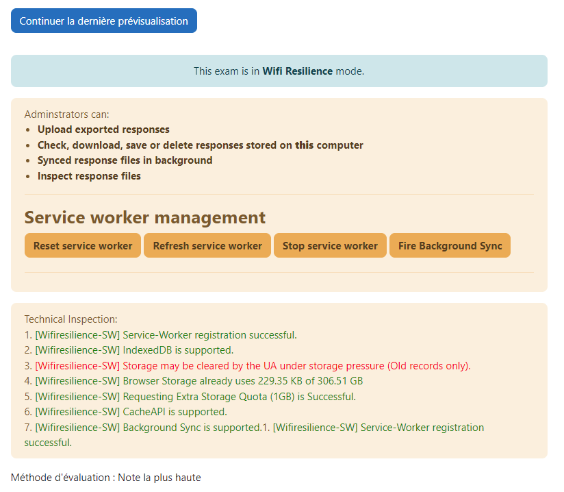 Install version 3.11 on Moodle 4.01 [Firts install] can't preview questions or take quizz, still ...