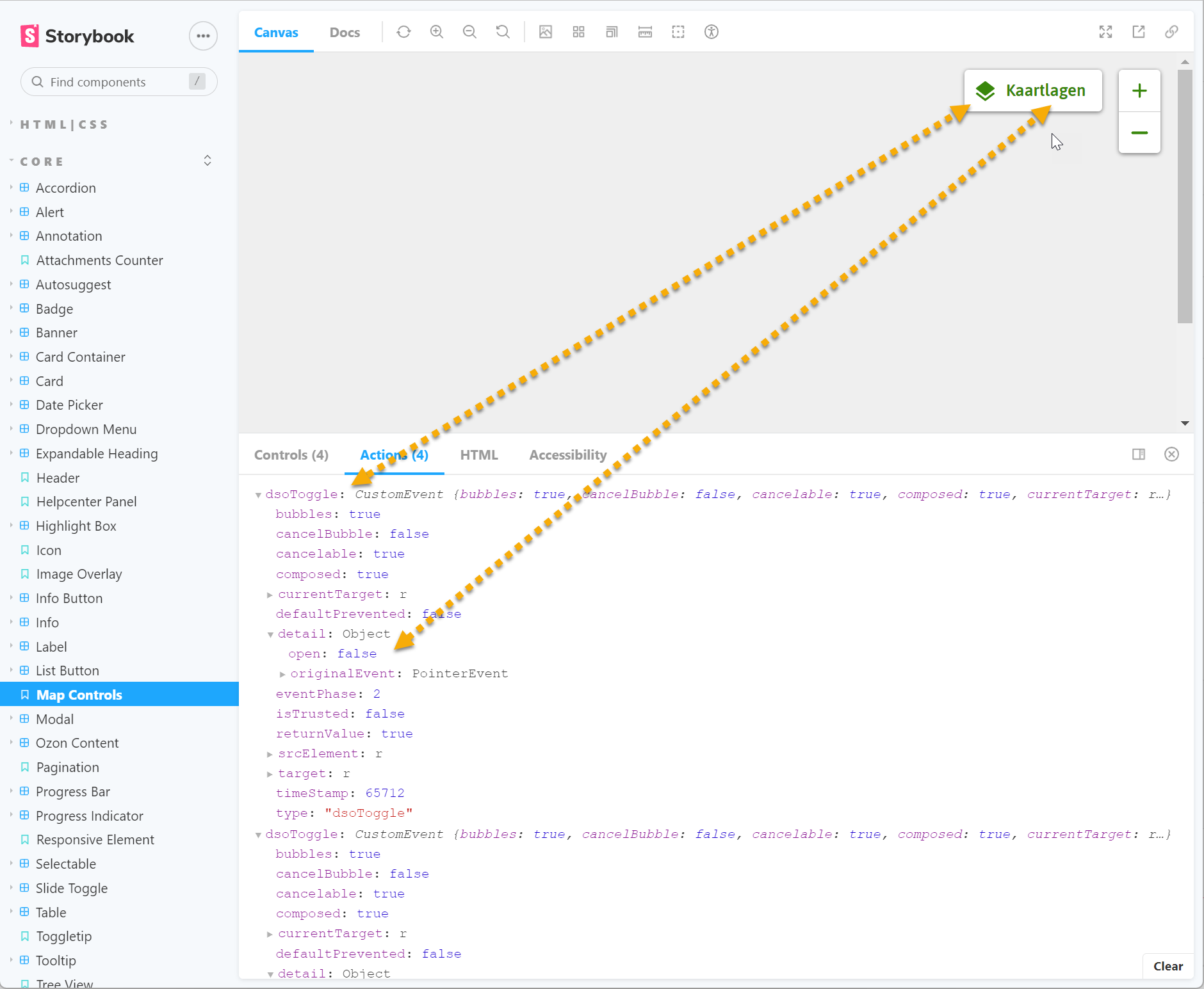 Urgente wens: Extra event vanuit Map control component als Kaartlagen panel in- en uitgeklapt ...