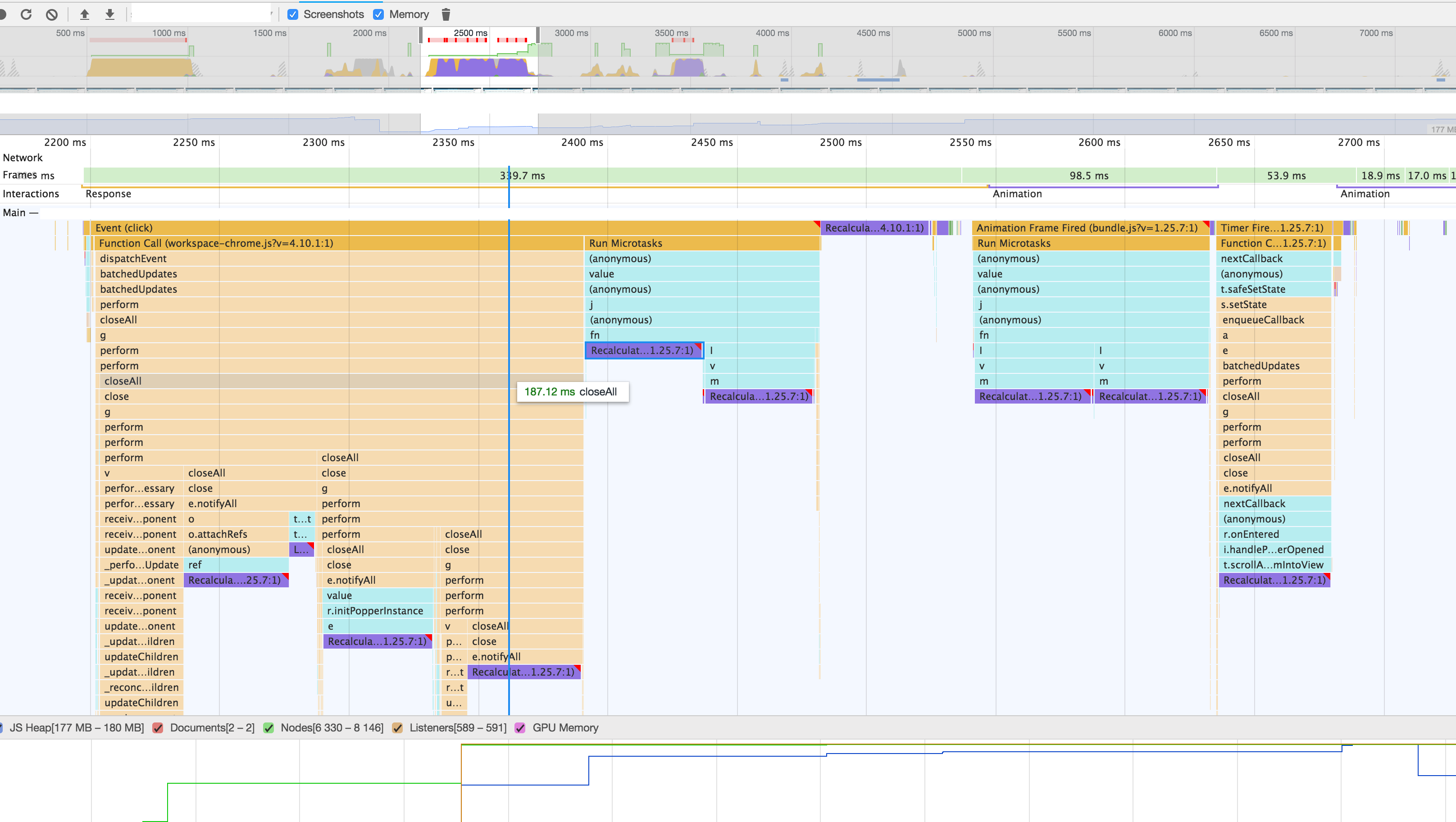 Large Lists Of Text Elements Force Reflows Leading To Poor Performance · Issue 3393