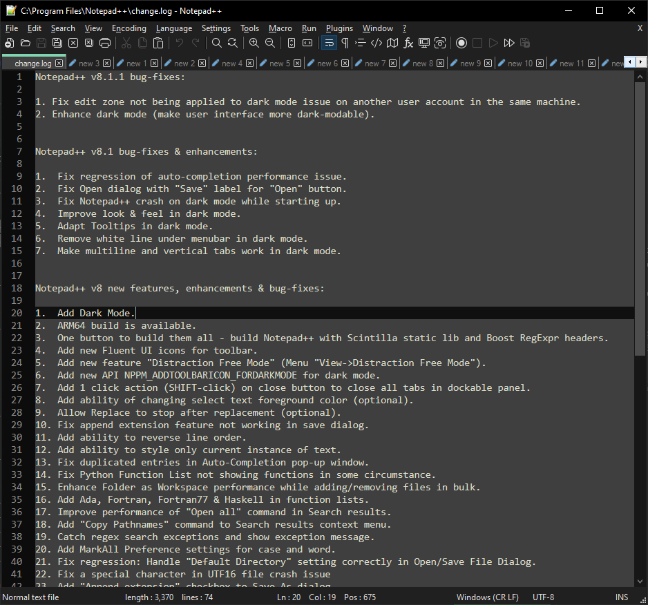 Tab overflow buttons not affected by dark mode · Issue #10208 · notepad-plus-plus/notepad-plus ...