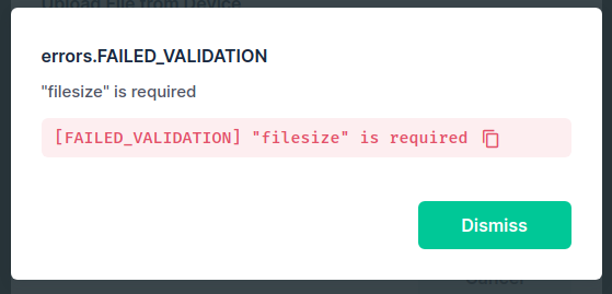 Error when uploading file to Directus - filesize is required · Issue #5993 · directus/directus ...