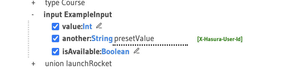 Remote schema permissions: Input types should also allow to be preset
