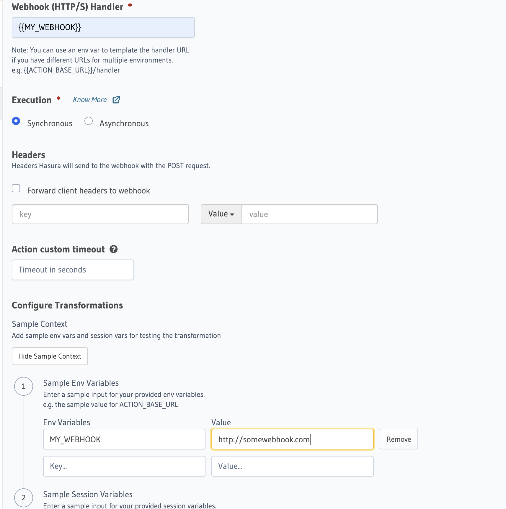 Environment variables not expanded in Actions Transforms · Issue #7905 · hasura/graphql-engine ...