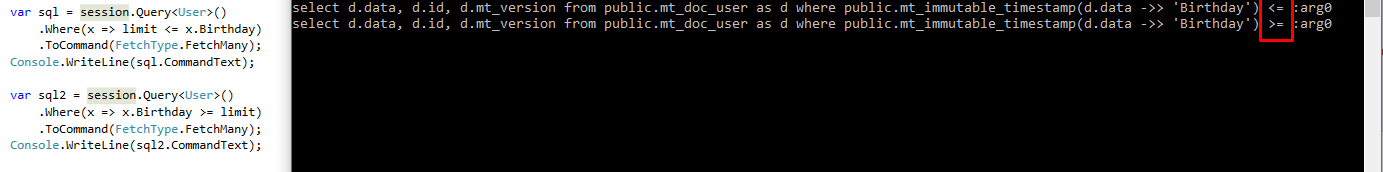 Wrong SQL generated because of positions of parameters within LINQ · Issue #871 · JasperFx ...