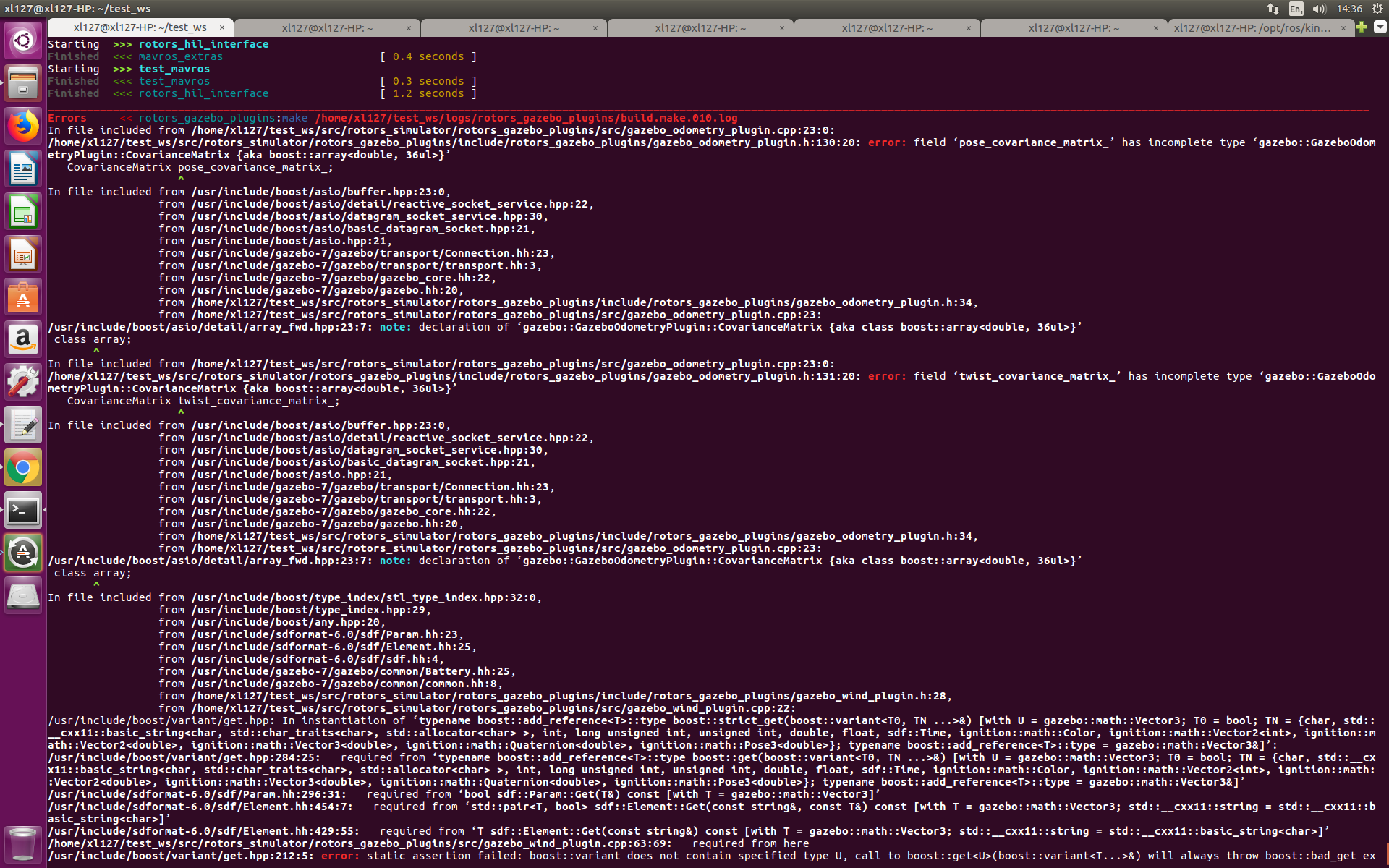 Compiling errors when installing rotors_simulator · Issue #515 · ethz-asl/rotors_simulator · GitHub