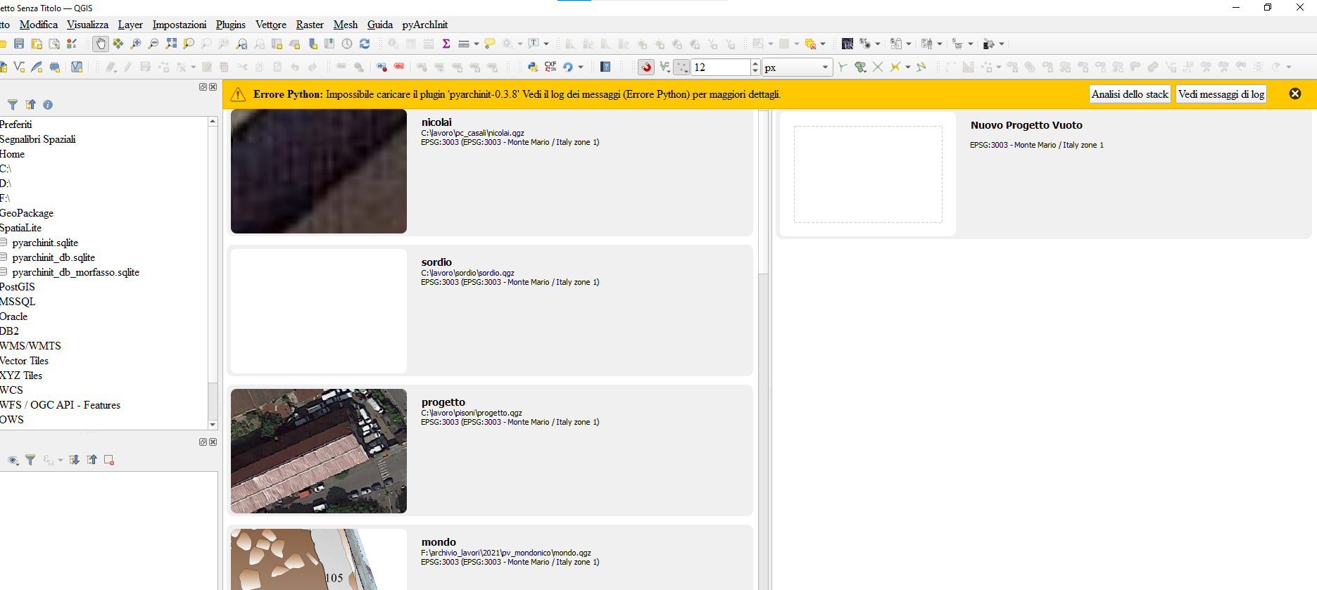 errore caricamento plugin · Issue #437 · pyarchinit/pyarchinit · GitHub