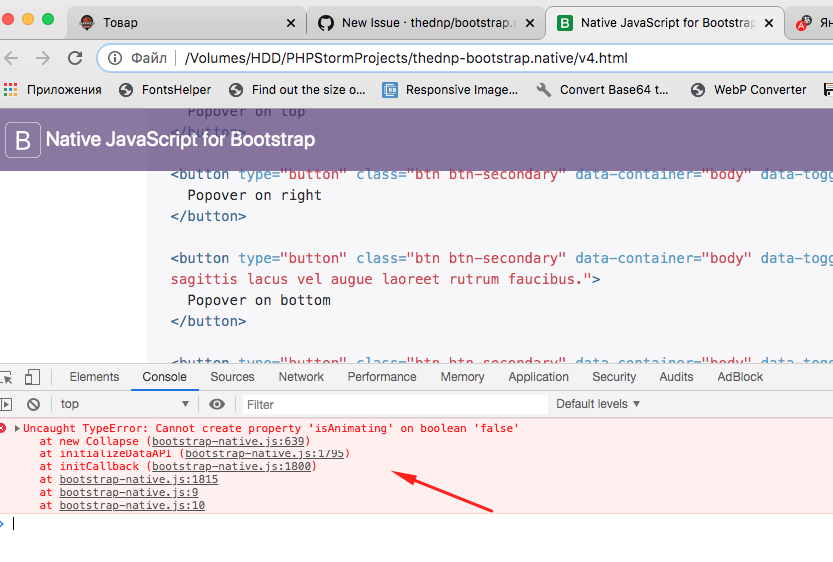 (Bug) Collapse - Boolean value is not processed collapse = getTarget(); · Issue #337 · thednp ...