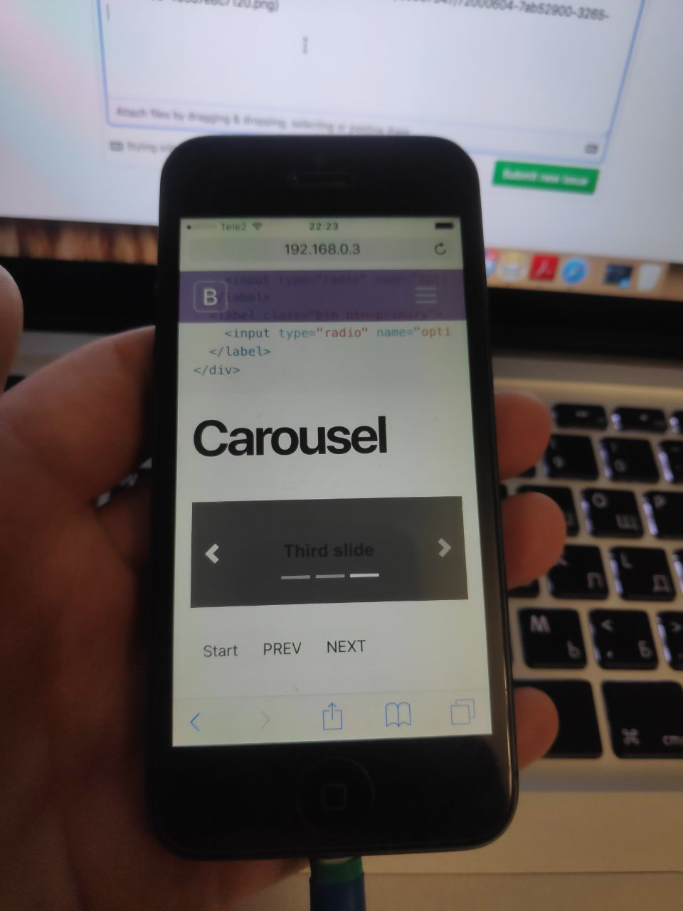 (Bug) Iphone 5 - Safary Carousel - Bug touch · Issue #344 · thednp/bootstrap.native · GitHub