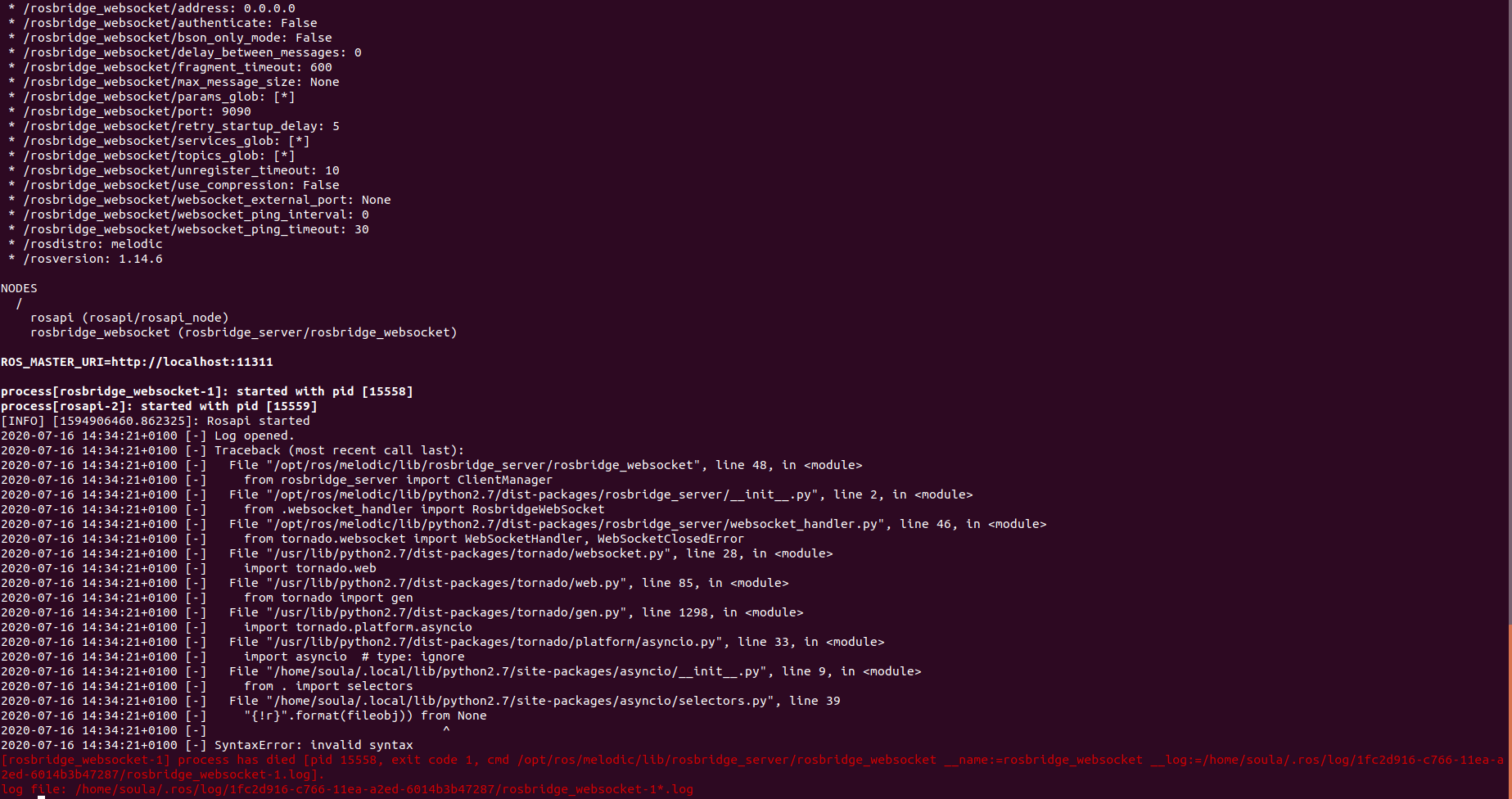 rosbridge error · Issue #3 · zhanghanduo/ROS_leaflet_gps · GitHub