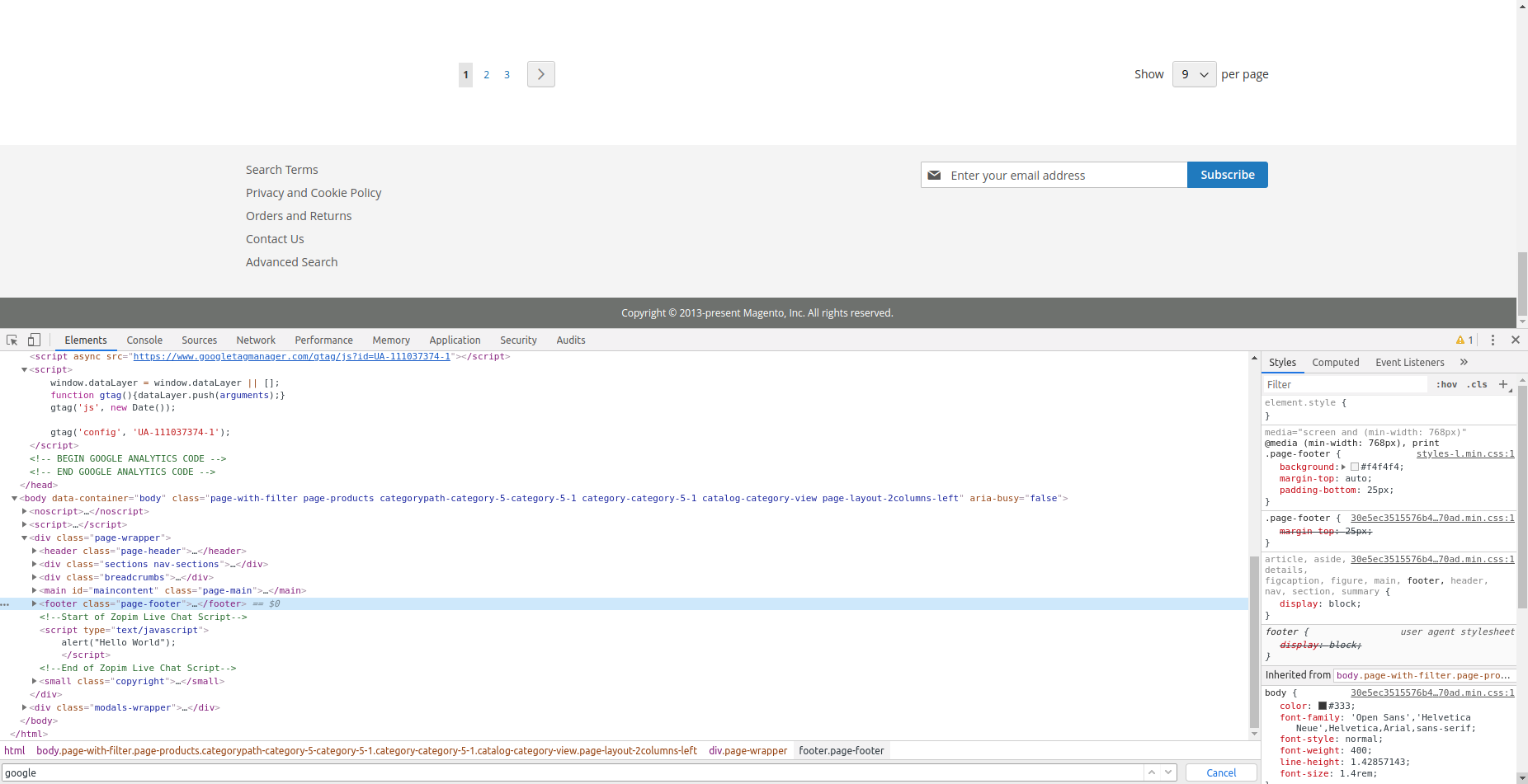 404 while saving Footer Miscellaneous HTML · Issue #6248 · magento/magento2 · GitHub