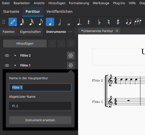 [MU4 Issue] Instrument renames aren't propagated to export dialog or ...