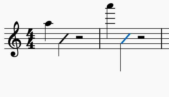 [MU4 Issue] Toggle rhythmic slash notation leads to stem that are too long · Issue #15792 ...