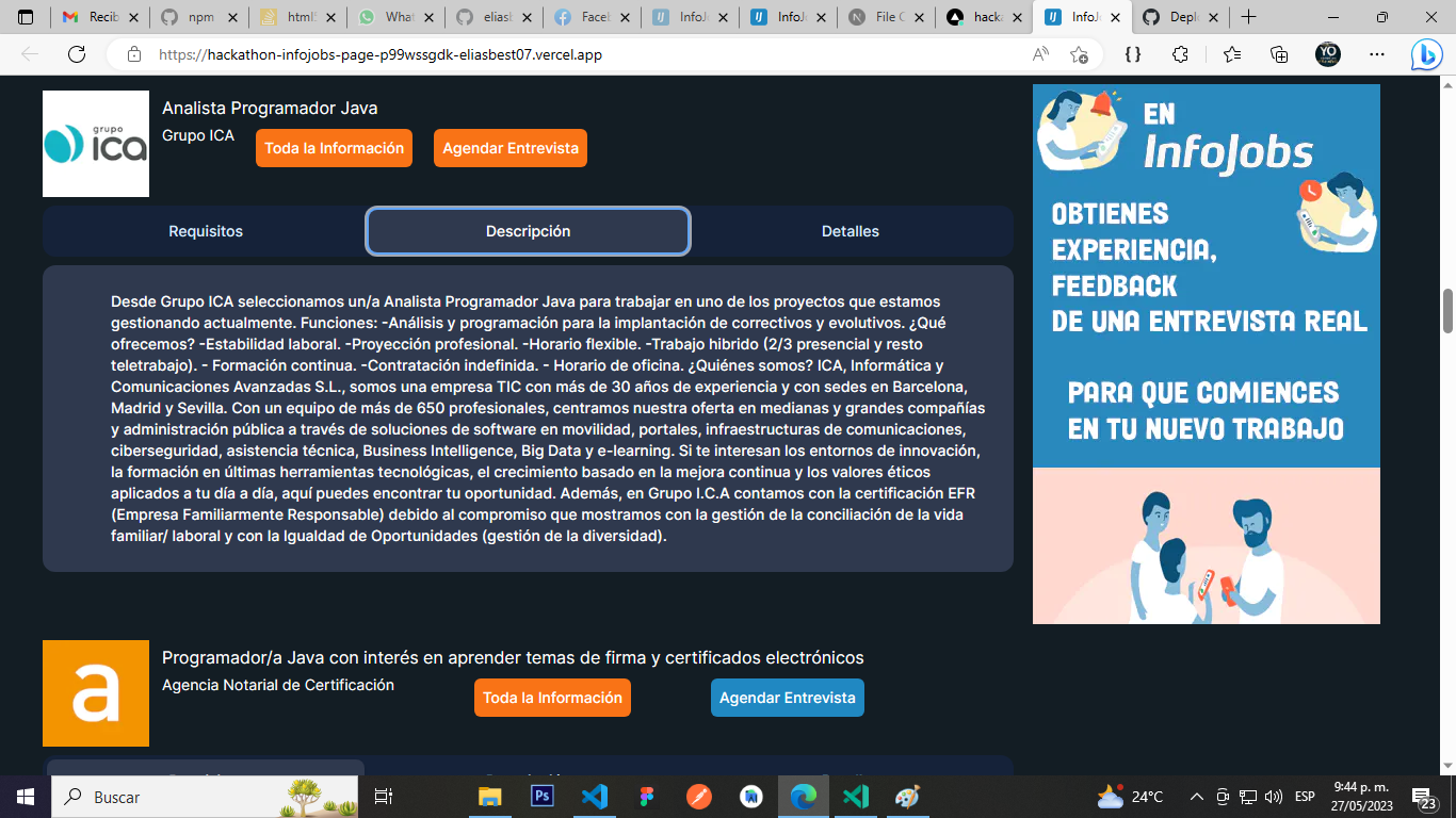 GitHub - eliasbest07/hackathon-Infojobs: Esta es mi participación en el Hackathon de midudev ...