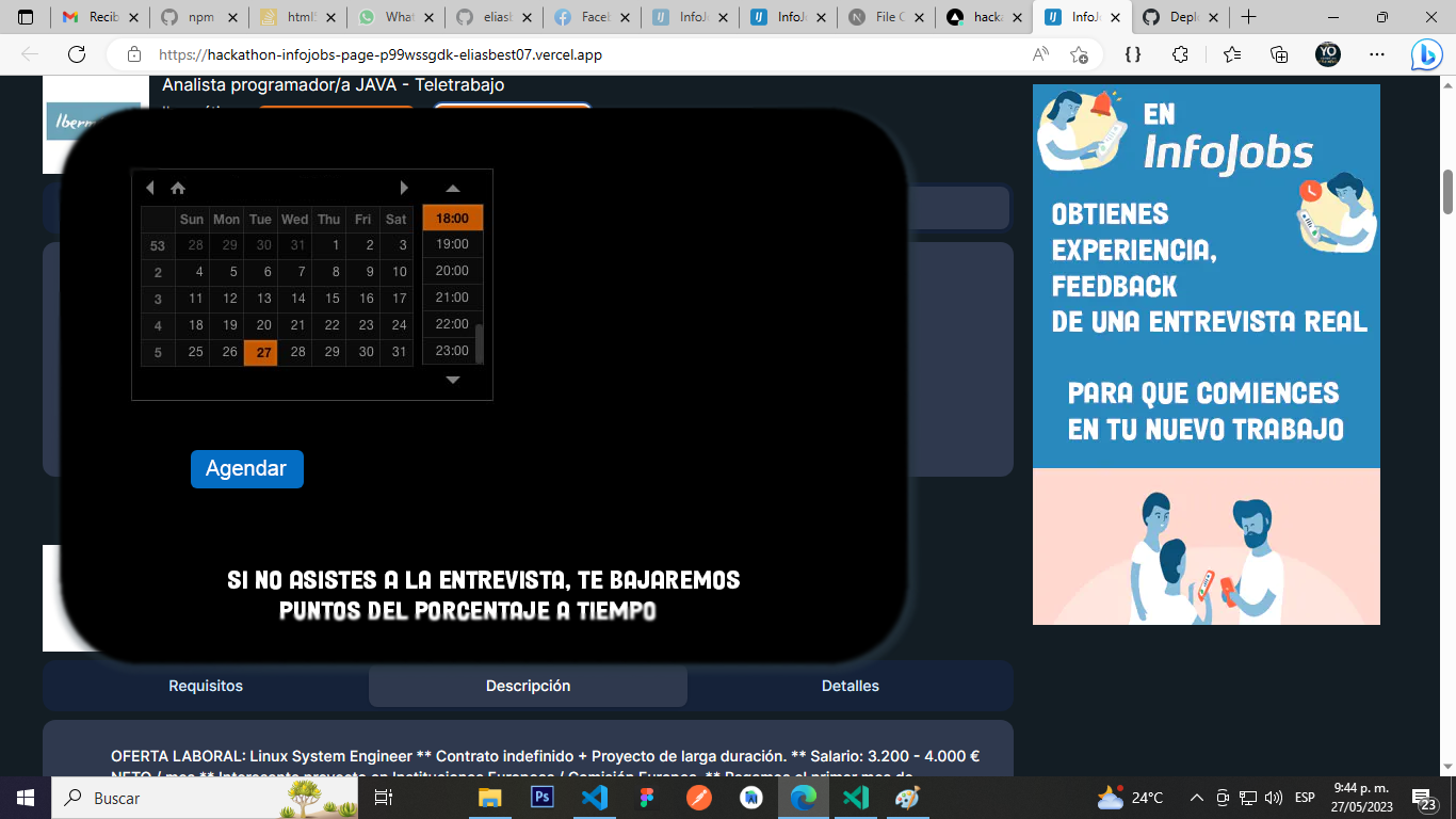 GitHub - eliasbest07/hackathon-Infojobs: Esta es mi participación en el Hackathon de midudev ...