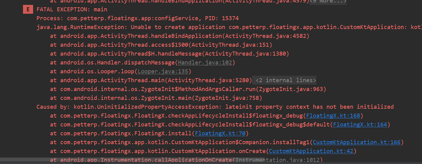 在application中初始化的问题。 · Issue #81 · Petterpx/FloatingX · GitHub