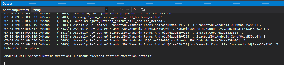 Crashes the app after click "OPEN DOCUMENT SCANNER" · Issue #2 · doo/scanbot-sdk-example-xamarin ...