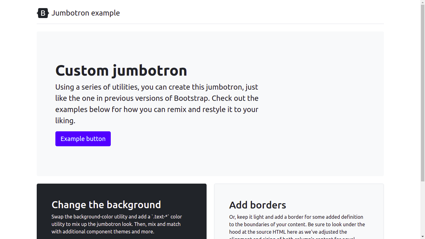 Jombotron help!! · Issue #33897 · twbs/bootstrap · GitHub