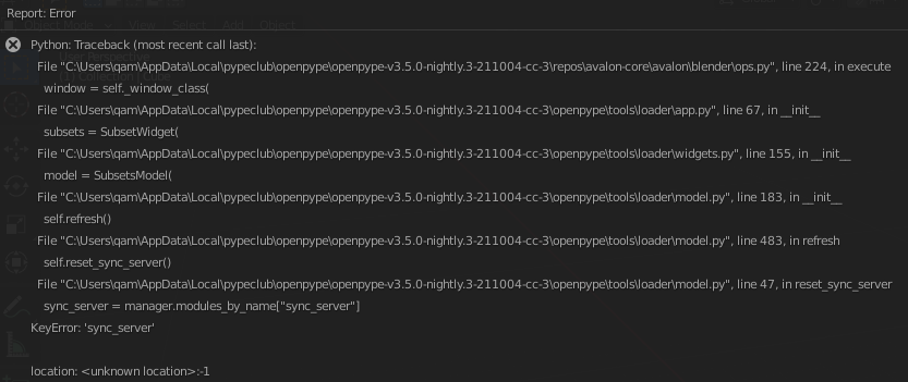 Blender 2.93: Asset Loader and Scene Manager fail · Issue #2107 · ynput/OpenPype · GitHub