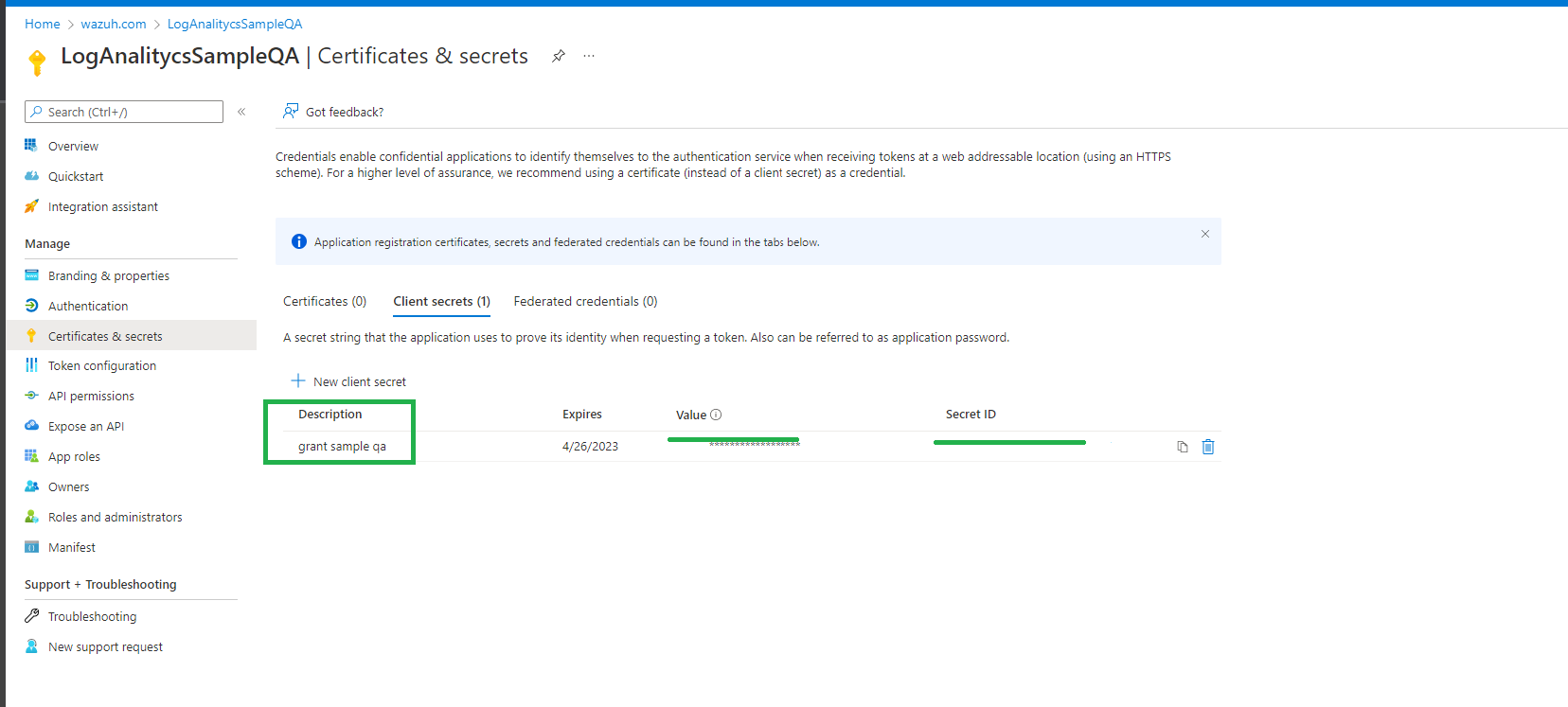 Release 4.3.0 - Manual tests - Azure integration · Issue #2822 · wazuh ...