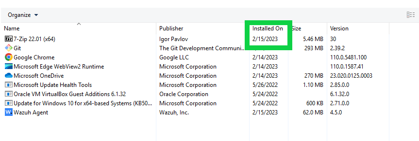 Validate cannot retrieve the windows package installation date if the registry does not have it ...