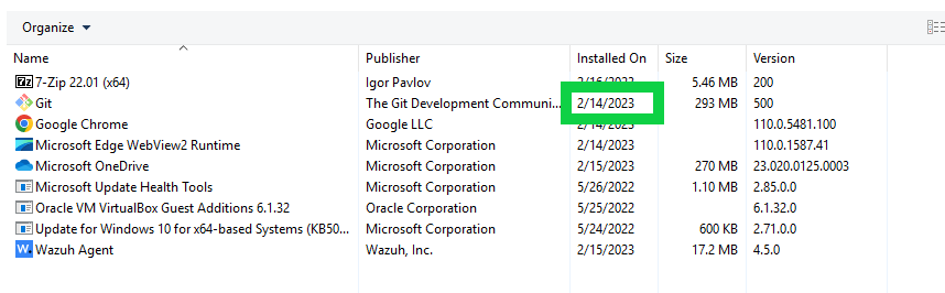 Validate cannot retrieve the windows package installation date if the registry does not have it ...