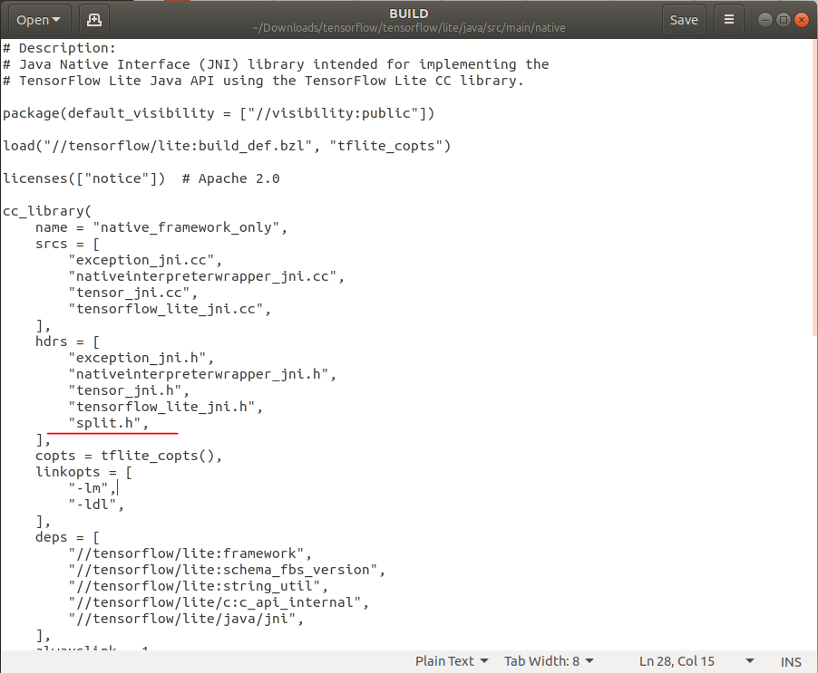 Cannot create interpreter: Didn't find op for builtin opcode 'SPLIT' version '3' . Registration ...