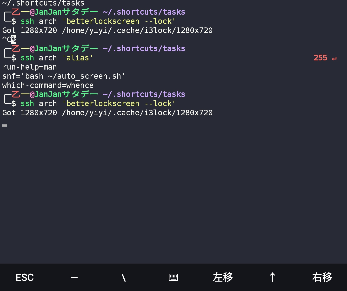The lock screen command was executed successfully, but the command did ...