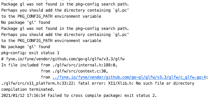 Failed To Cross Compile · Issue 1770 · Fyne Iofyne · Github
