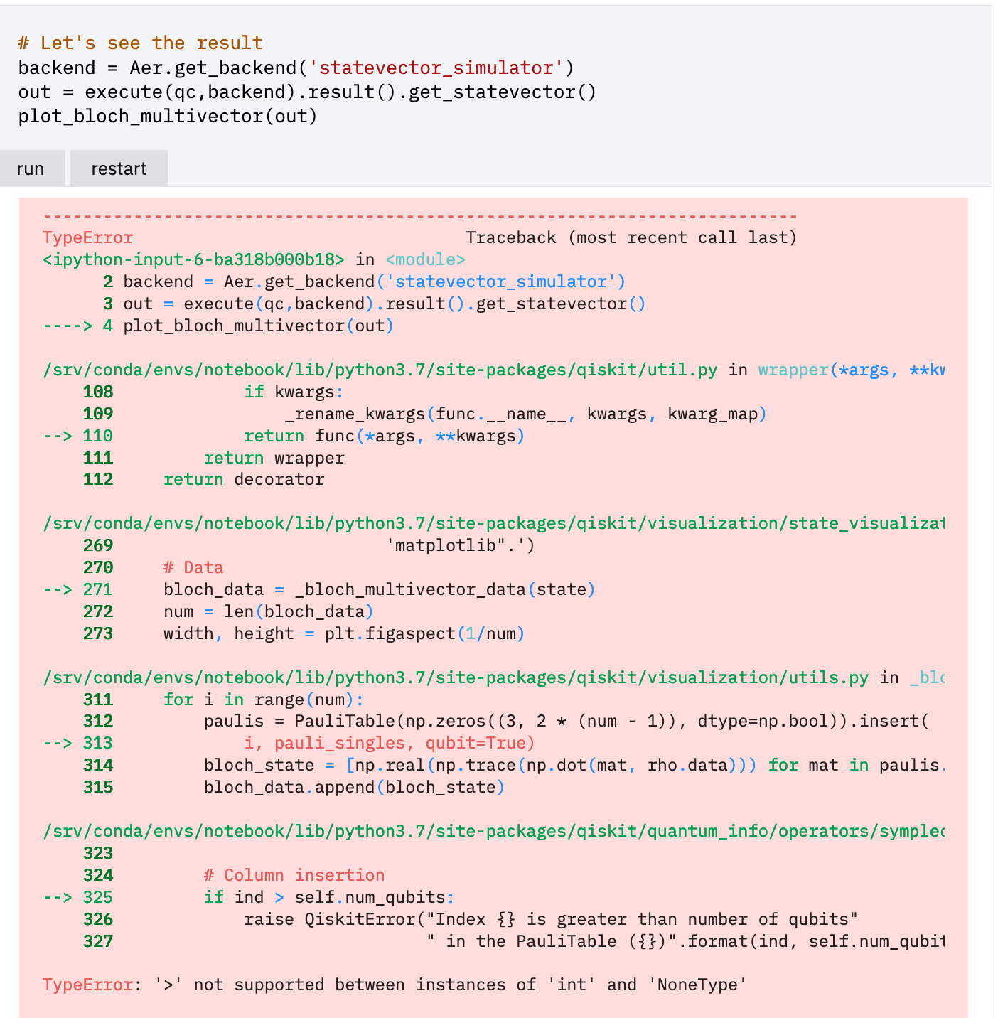 plot_bloch_multivector does not accept single qubit states and is used ...