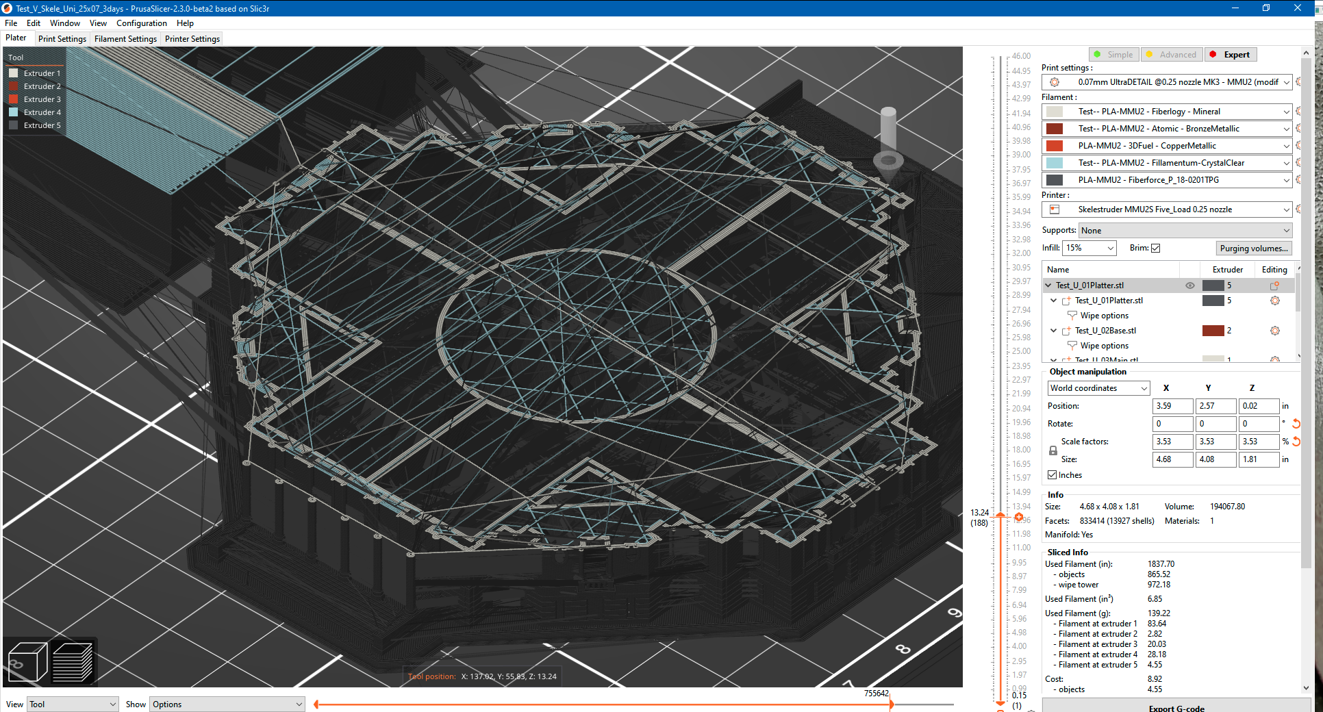 Sequential tool path ordering of multiple parts within the same object ...