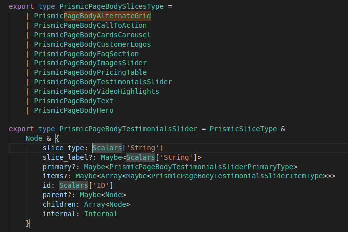 Typescript: children and internal required on SlicesType · Issue #373 · prismicio/prismic-gatsby ...