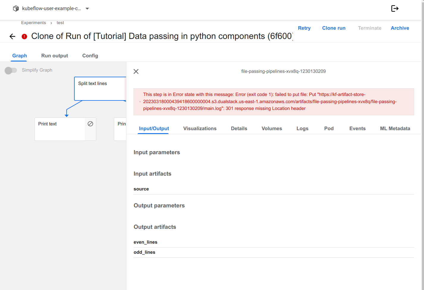 Kubeflow Pipeline does not work for Kubeflow 1.7 Terraform when using other region than us-east ...