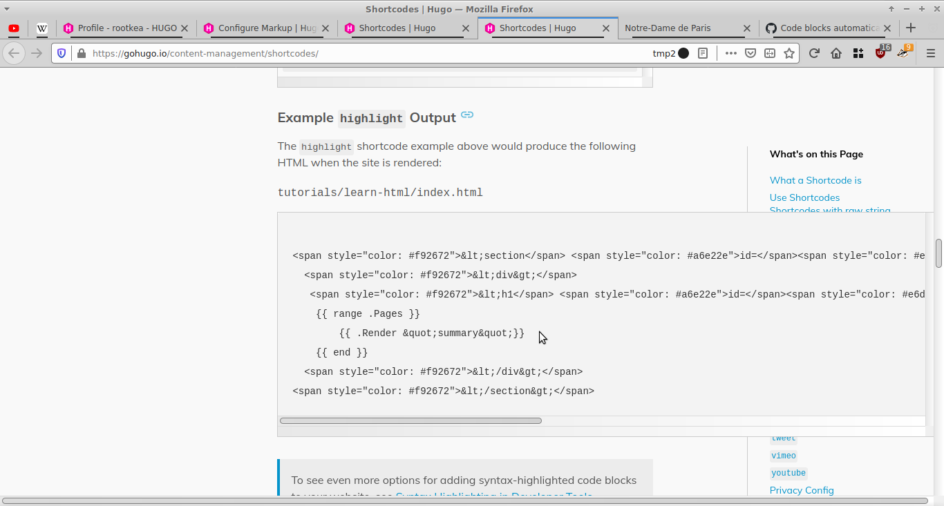 Code blocks automatically get expanded to overlay toc making it harder to read any of them ...