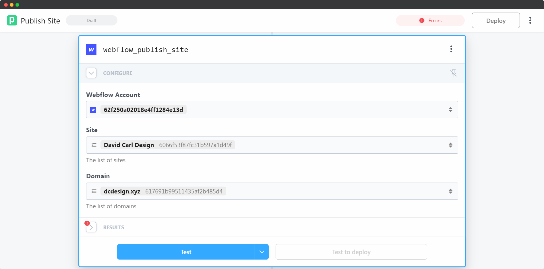 [BUG] Webflow - Deploy Site fails with `ValidationError` · Issue #3999 · PipedreamHQ/pipedream ...