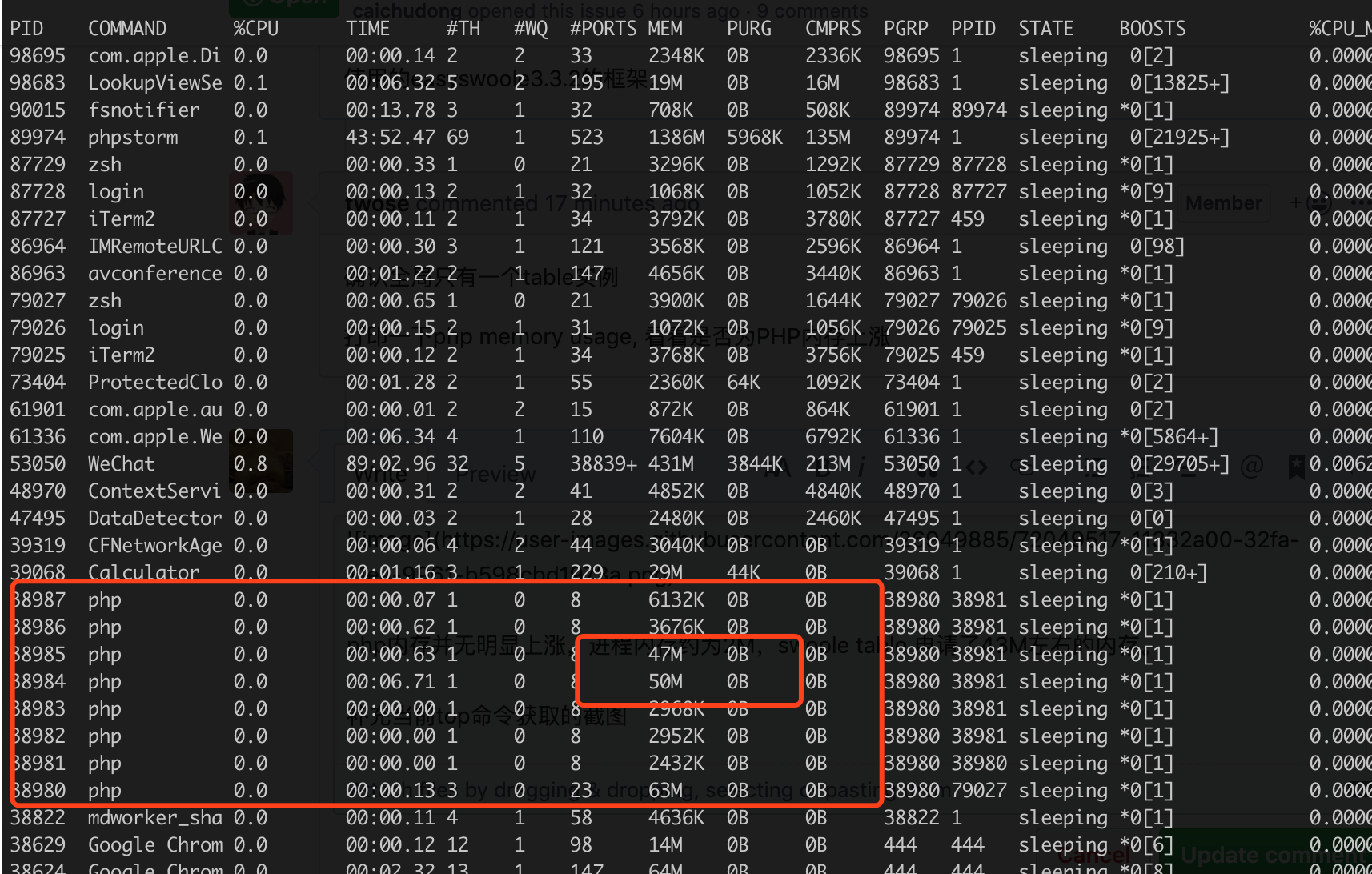 swoole table内存占用疑问，为什么每个worker都占用相近大小的内存块，不应该是只有一份吗？ · Issue #3056 · swoole/swoole-src · GitHub