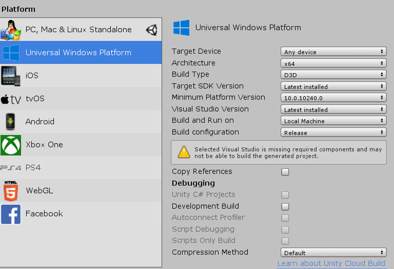 Selected visual studio is missing required components · Issue #42 ...