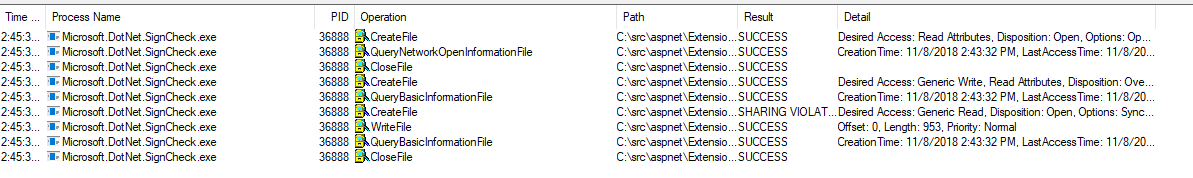 SignCheck fails with IOException attempting to write to the error log · Issue #1300 · dotnet ...