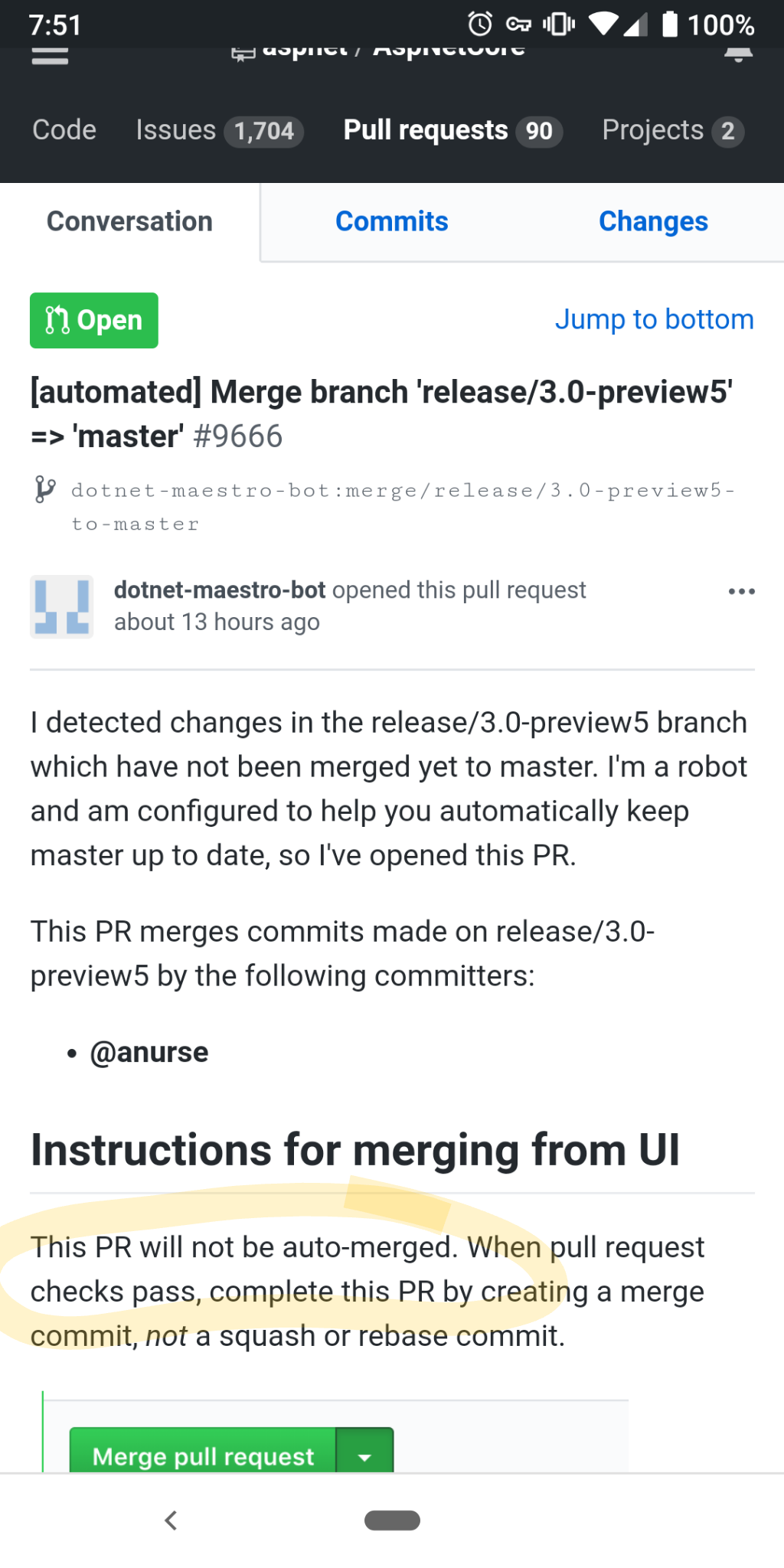 Automated Merge Branch Release30 Preview5 Master By Dotnet Maestro Bot · Pull Request 