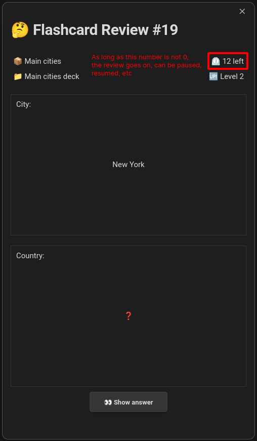GitHub - gaetanmuck/obsidian-flashcard-learning: Obsidian plugin. Uses flashcard system to learn ...