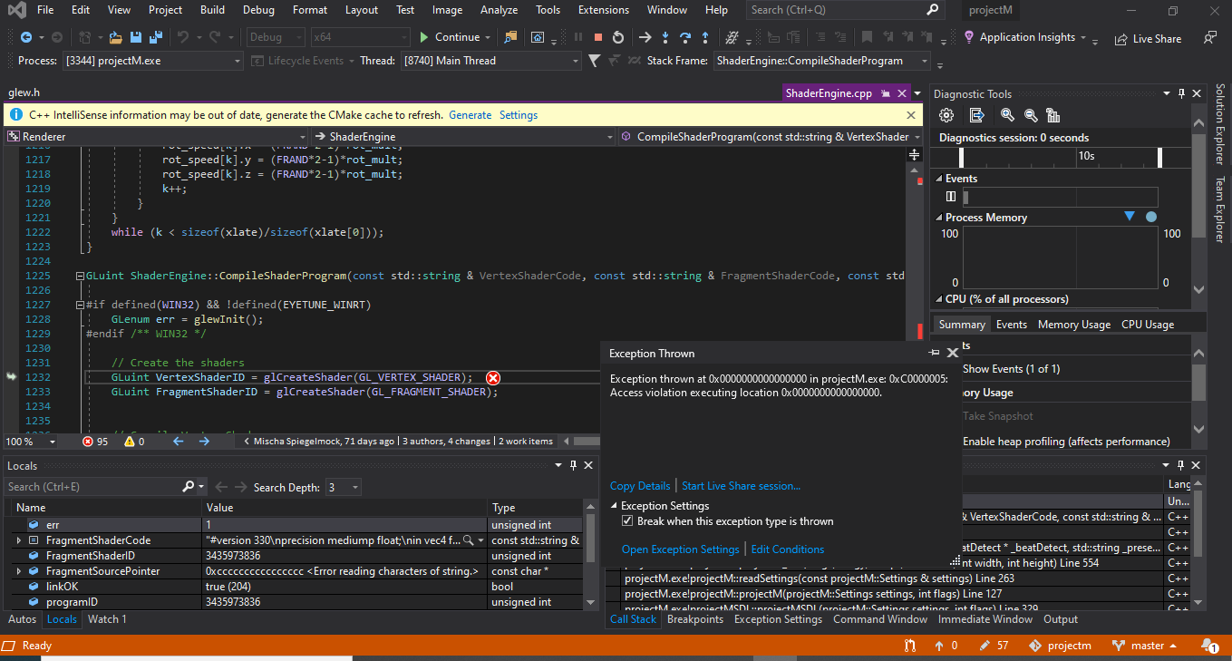 Projectm Not Running Debugging On Fresh Build On Windows10 Vs2019 · Issue 292 · Projectm