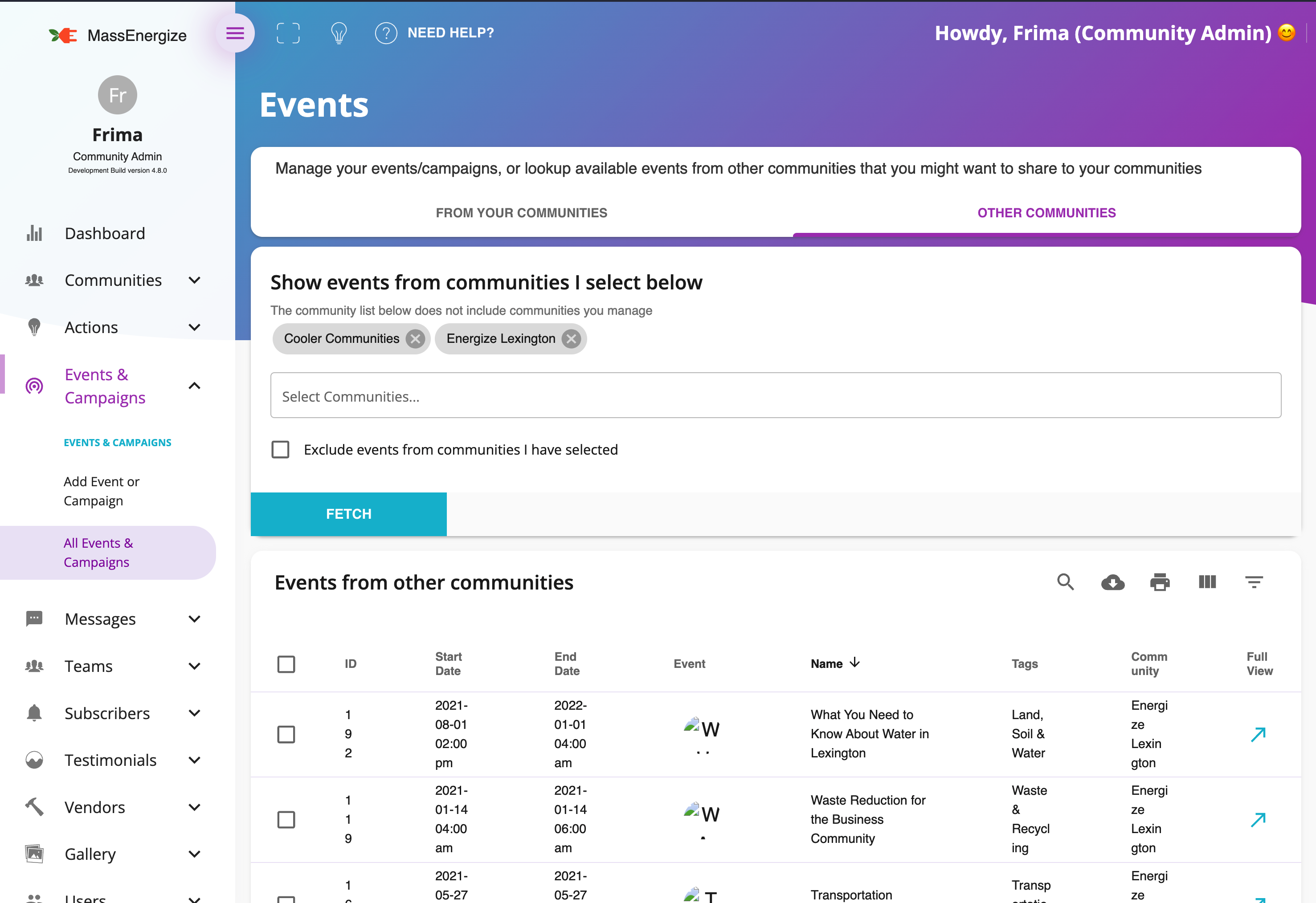 Open and closed events by frimpongopoku · Pull Request #764 · massenergize/frontend-admin · GitHub