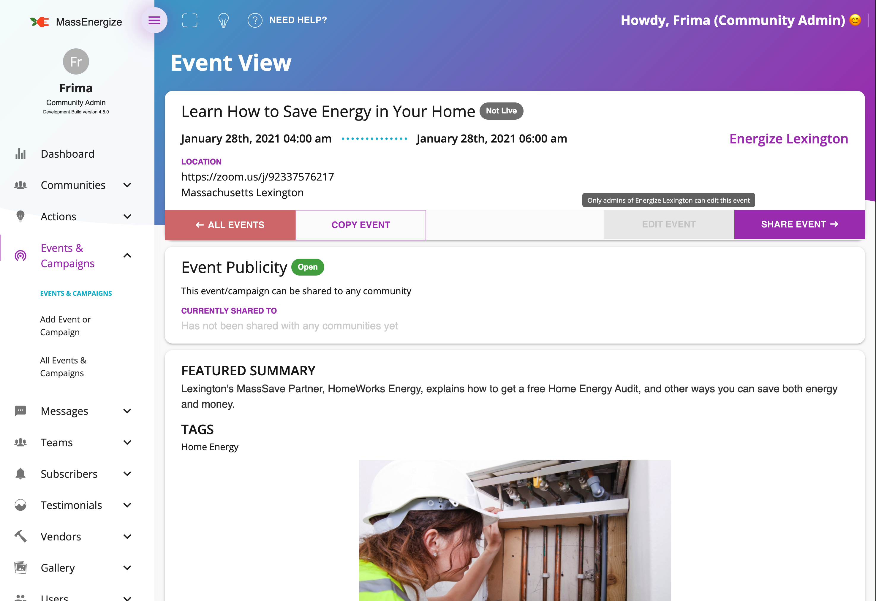 Open and closed events by frimpongopoku · Pull Request #764 · massenergize/frontend-admin · GitHub