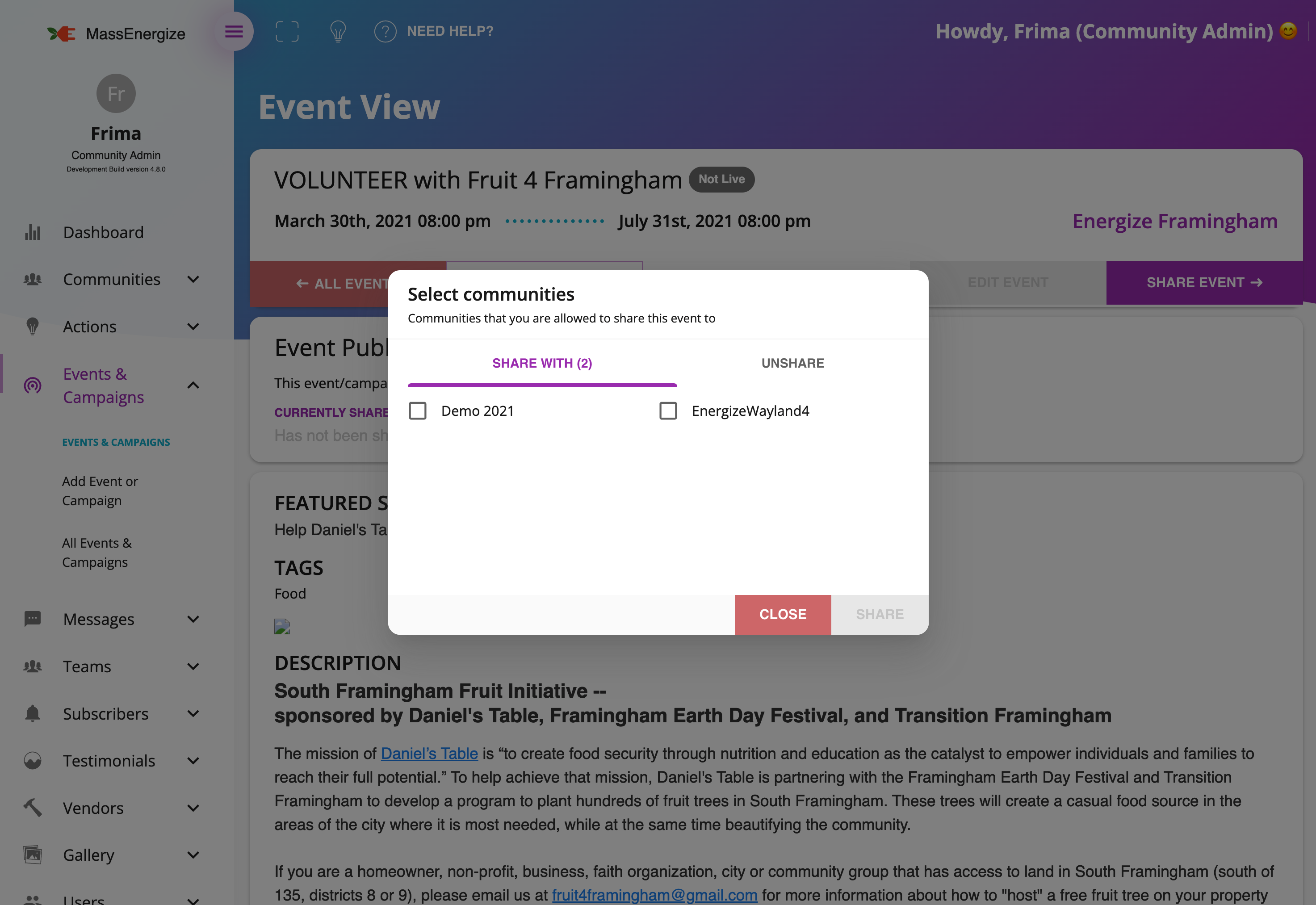 Open and closed events by frimpongopoku · Pull Request #764 · massenergize/frontend-admin · GitHub