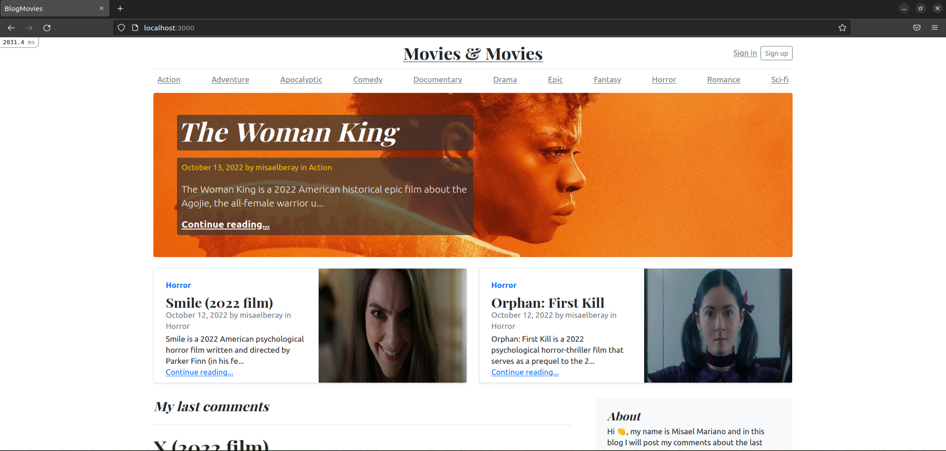 GitHub - MisaelBeray/blog-movies: A blog built with Ruby on Rails for study