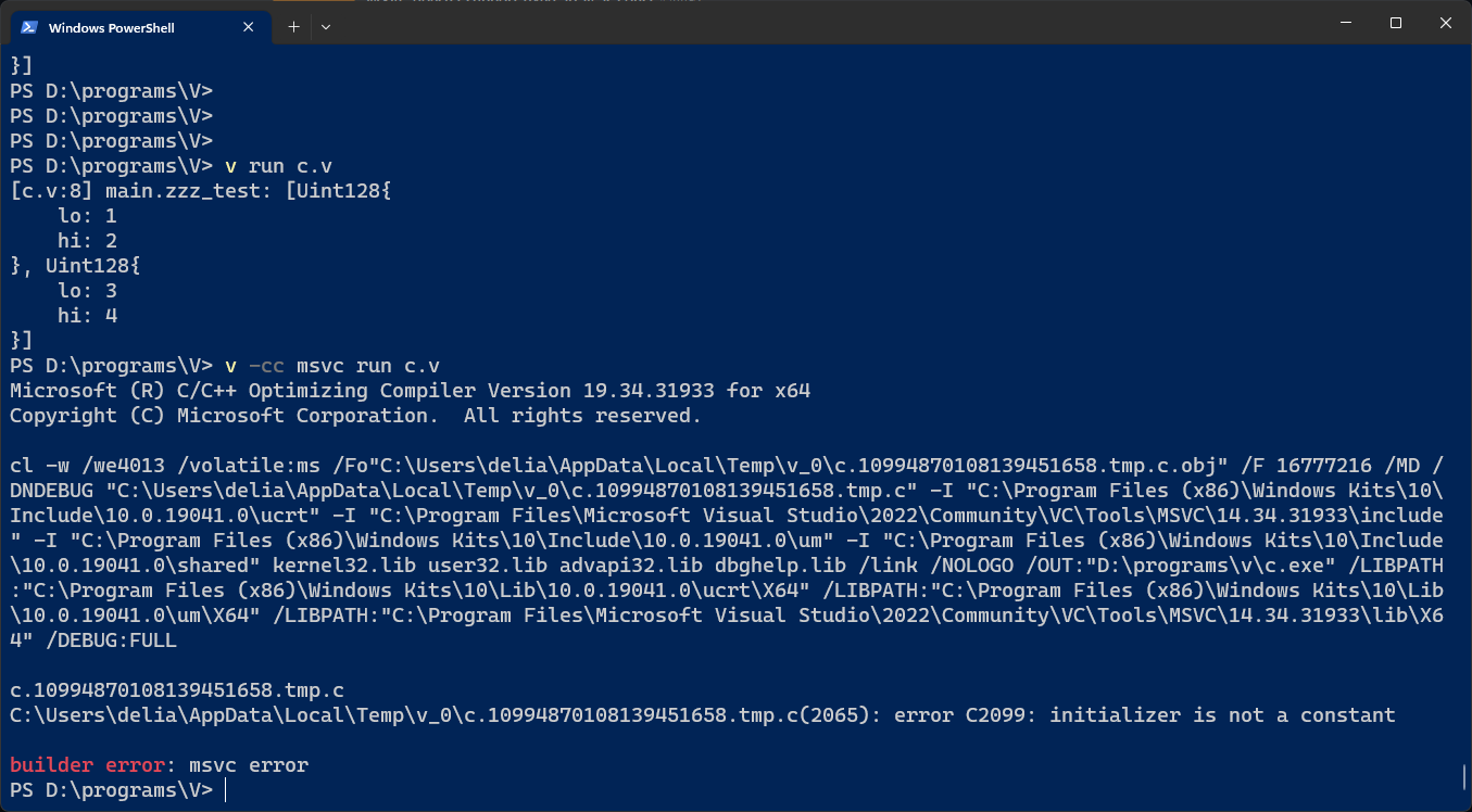 Msvc Doesnt Support Fixed Array Of Structs As Const · Issue 18892 · Vlangv · Github
