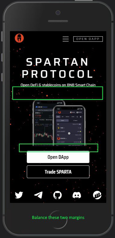 Hero Section | Balance margins · Issue #97 · spartan-protocol/spartan-site · GitHub